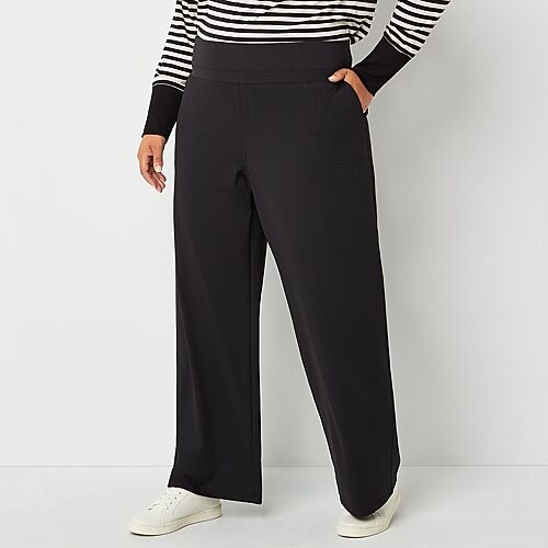 Click here for Stylus Womens Plus Wide Leg High Rise Pull-On Pant... prices