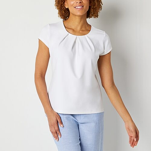 Click here for Liz Claiborne Texture Tee Womens Tall Round Neck S... prices