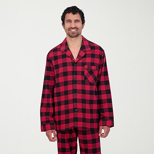 Click here for Hanes Mens Flannel Round Neck Long Sleeve 2-pc. Bi... prices