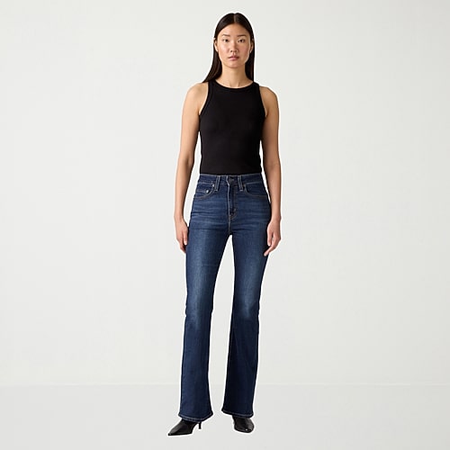 Click here for Levis Womens 726 High Rise Slim Fit Flare Jeans -... prices