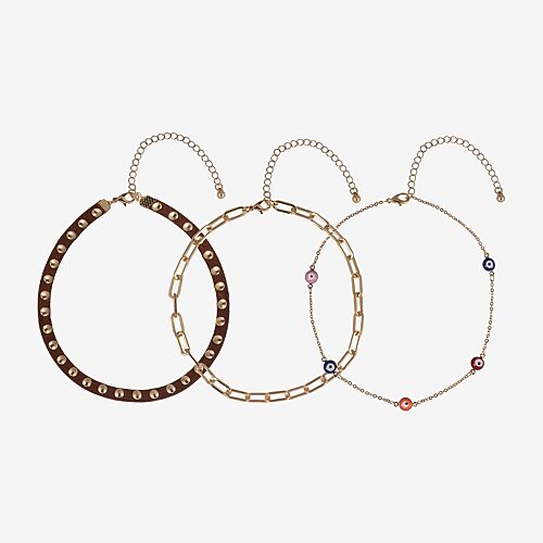 Click here for Arizona Gold Tone Womens Evil Eye 3-pc. Necklace S... prices