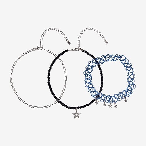 Click here for Arizona Silver Tone Womens Star 3-pc. Necklace Set... prices