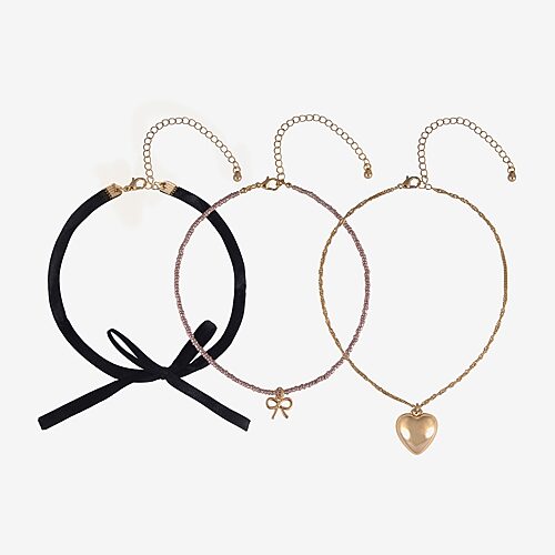 Click here for Arizona Gold Tone Womens Bow Heart 3-pc. Necklace... prices