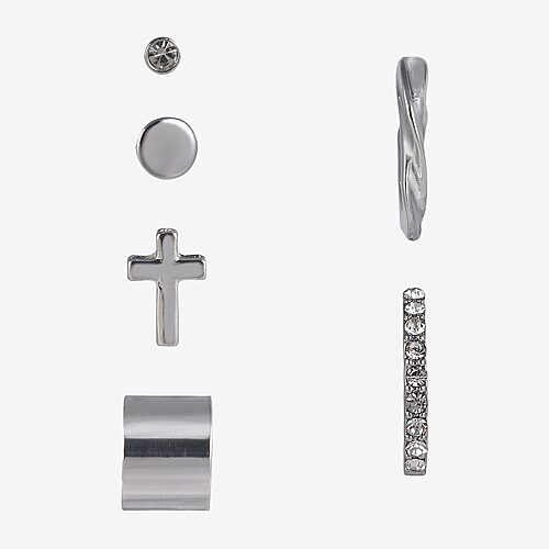 Click here for Arizona Silver Tone Womens 18.8mm Cross Single Ear... prices