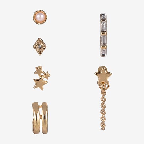 Click here for Arizona Gold Tone Womens Glass 16mm Star Single Ea... prices