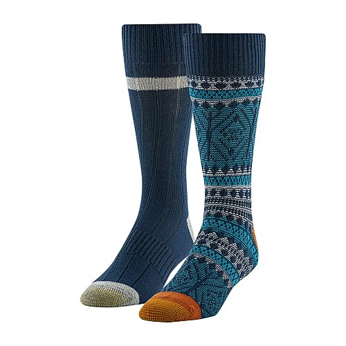 Click here for Gold Toe Mens 2 Pair Crew Socks  10-13  Blue prices