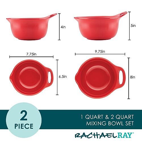 Click here for Rachael Ray 2-pc. Nesting and Mixing Bowl Set  One... prices