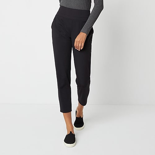 Stylus Womens Tapered High Rise Pull-On Pant  Xx-large  Black