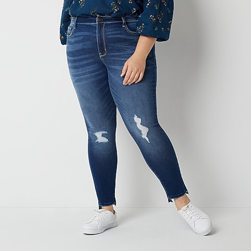 Click here for a.n.a Womens Plus High Rise Ripped Stretch Fabric... prices