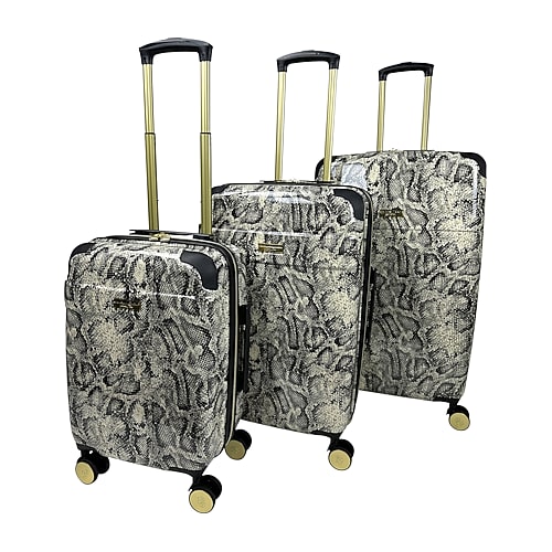 Click here for Jenni Chan Python 3-Piece Hardside Spinner Set - G... prices