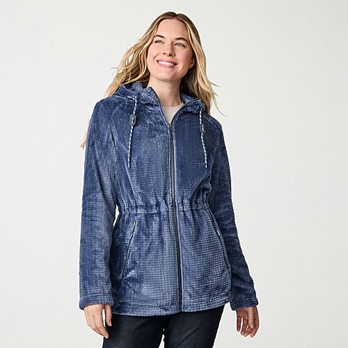 Click here for Free Country Womens Grid Butter Pile Anorak Jacket... prices