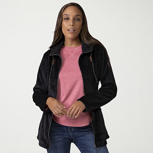 Click here for Free Country Womens Grid Butter Pile Anorak Jacket... prices