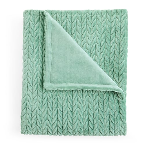 Click here for Fieldcrest Diamond Mink Throw  One Size  Green prices