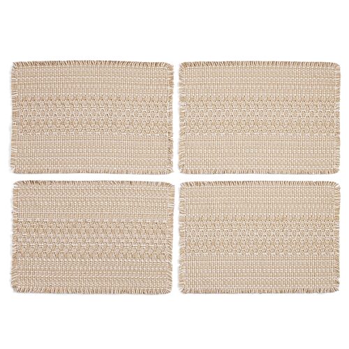 Click here for Homewear Haisley 4-pc. Placemat with Fringe  One S... prices