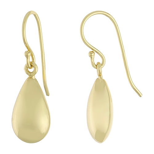 Click here for Silver Reflections 14K Gold Over Brass Pear Drop E... prices