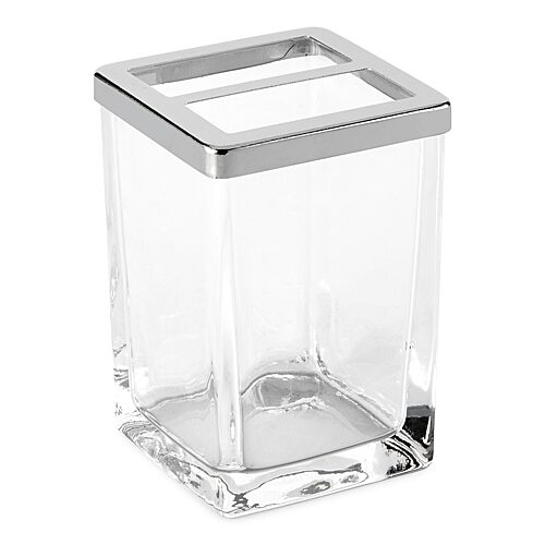 Avanti Classic Glass Toothbrush Holder  One Size  White