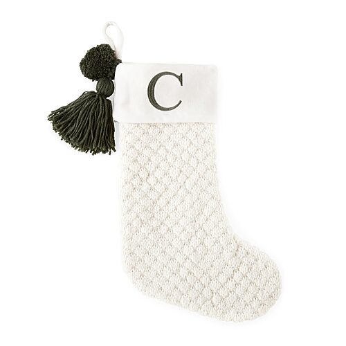Click here for North Pole Trading Co. Ivory Knit Monogram Christm... prices