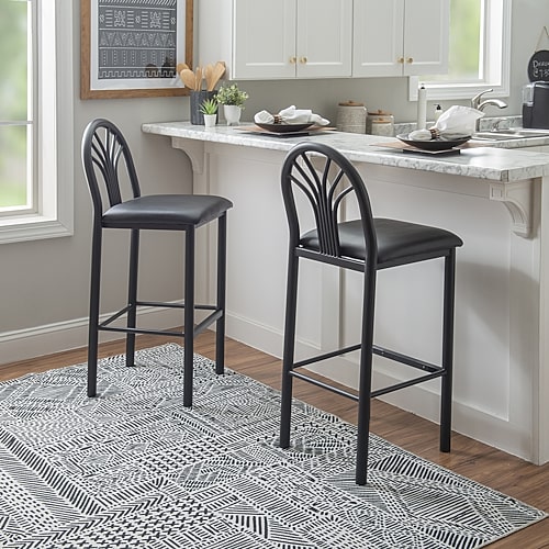 Click here for Linon Seneca 2-pc. Bar Stool  One Size  Black prices