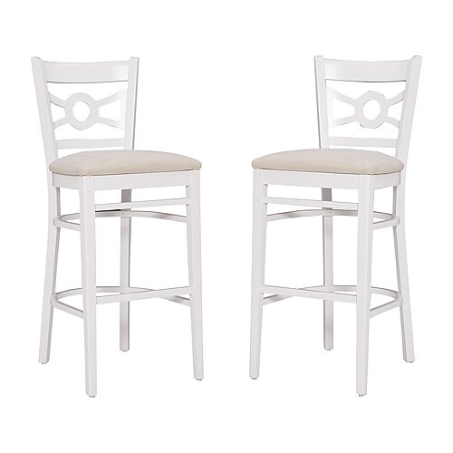 Click here for Linon Trenton 2-pc. Bar Stool  One Size  White prices