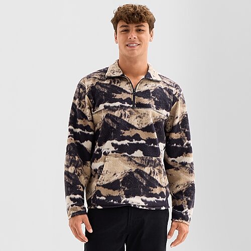 Click here for Arizona Mens Long Sleeve Sherpa Quarter-Zip Pullov... prices