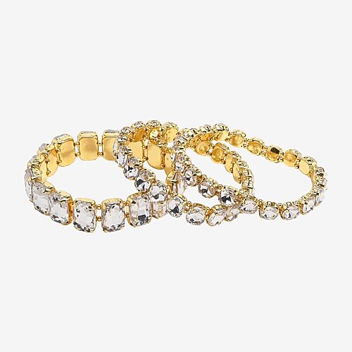 Click here for Bijoux Bar Womens 3-pc. Glass Bracelet Set  One Si... prices