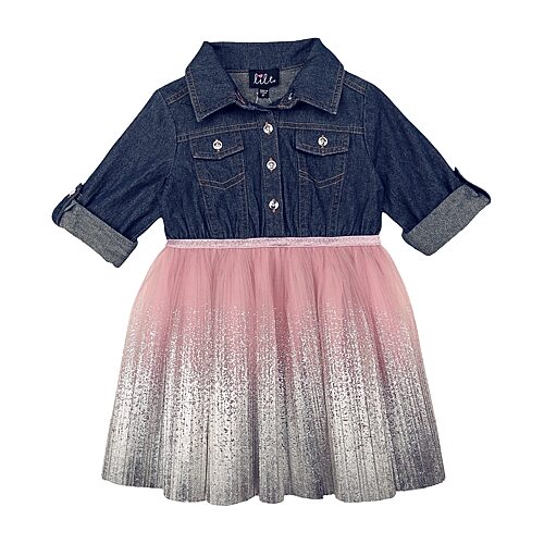 Click here for Lilt Toddler Girls Elbow Sleeve Roll Tab Tutu Dres... prices