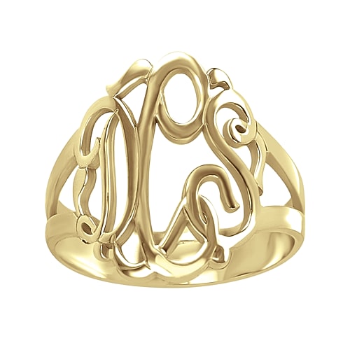 Click here for Personalized 14K Gold Over Sterling Silver Monogra... prices