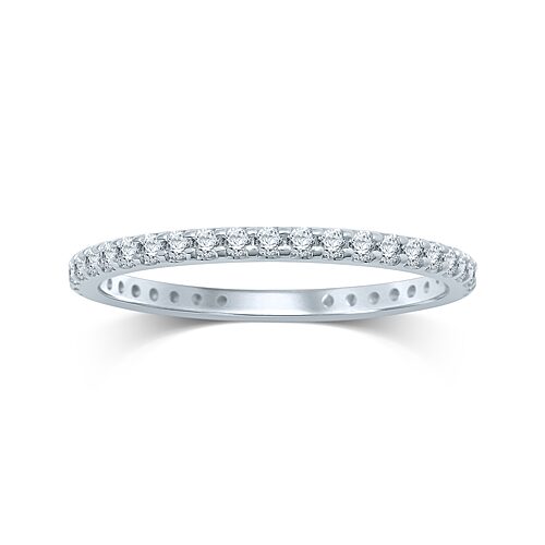 Click here for 1/2 CT.T.W. Natural Diamond 14K White Gold Eternit... prices