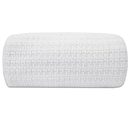Sweet Home Collection Grand Luxury 100 Cotton Breathable Basketweave Design Blanket  One Size  White