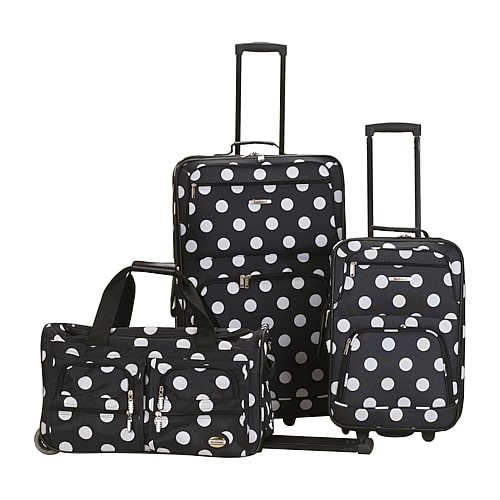 Click here for Rockland 3-Pc. Softside Luggage Set - Polka Dot prices