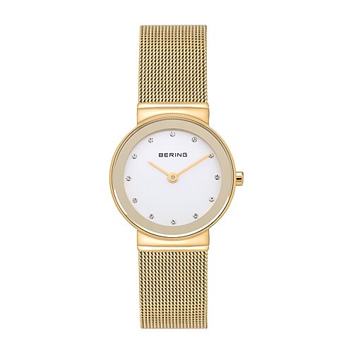 Click here for Bering Womens Crystal Accent Gold Tone Stainless S... prices