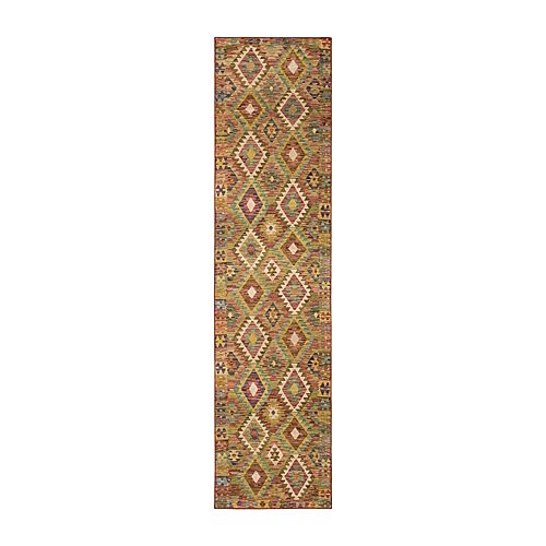 Covington Home Mirabelle Tribal Inspirations Geometric Washable 2X8 Indoor Rectangular Runner  One Size  Yellow