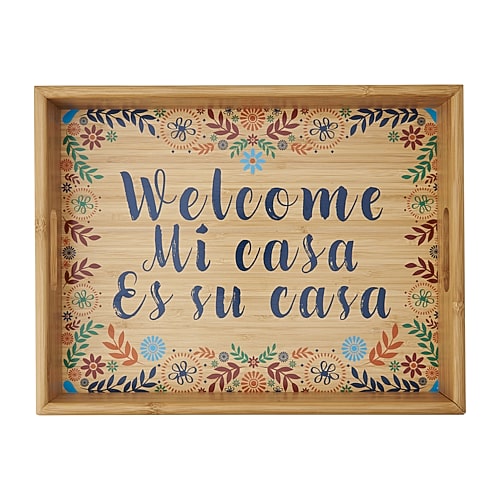 Click here for Mesa Mia Chapala Welcome Wood Serving Tray  One Si... prices
