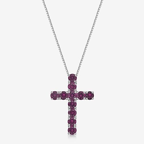 Click here for Womens Gemstone Sterling Silver Cross Pendant Neck... prices