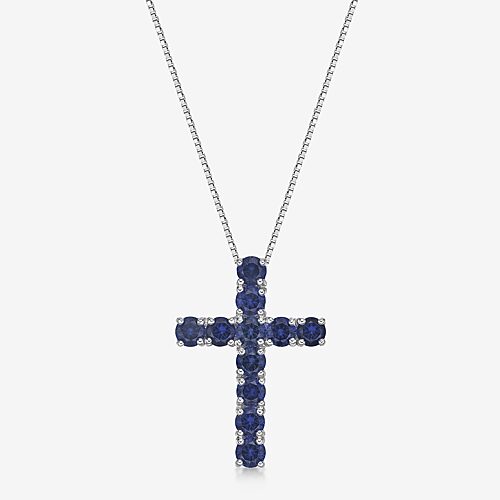 Click here for Womens Gemstone Sterling Silver Cross Pendant Neck... prices