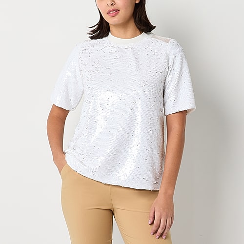 Click here for 52seven Womens Crew Neck Short Sleeve T-Shirt  Lar... prices