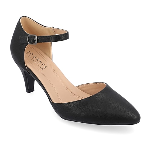 Journee Collection Womens Bettie Pointed Toe Pumps - Black