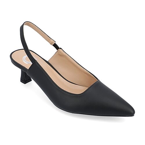 Journee Collection Womens Paulina Pointed Toe Slingback Pumps - Black