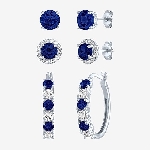 Click here for Gemstone Sterling Silver 3 Pair Jewelry Set  One S... prices