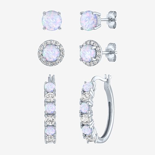 Click here for Gemstone Sterling Silver 3 Pair Jewelry Set  One S... prices