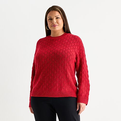 Click here for Liz Claiborne Plus Womens Crew Neck Long Sleeve Pu... prices