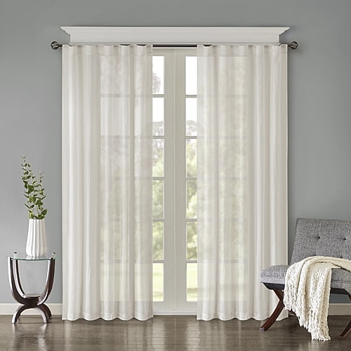 Click here for Madison Park Kaylee Rod Pocket Sheer Set of 2 Curt... prices