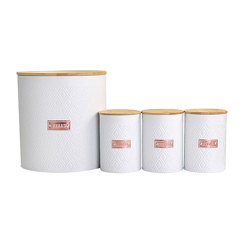 Click here for MegaChef Iron 4-pc. Canister  One Size  White prices