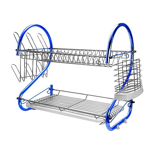 Click here for MegaChef 16 Two Shelf Dish Rack  One Size  Blue prices