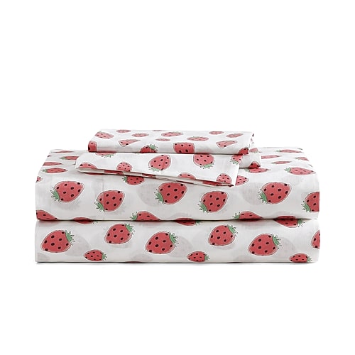 Click here for Poppy & Fritz Strawberry Picnic Sheet Set  One Siz... prices