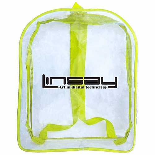Linsay Kids Clear Backpack  One Size  Yellow