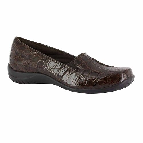 Click here for Easy Street Purpose Flats - Brown Patent Croco prices