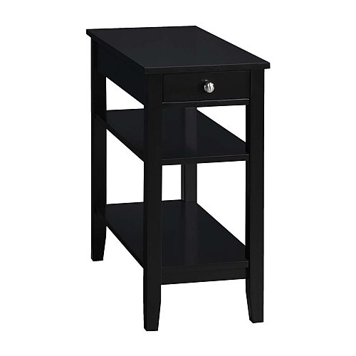 American Heritage Chairside Table  One Size  Black