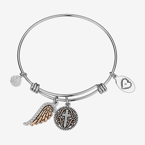Click here for Footnotes Faith Womens Crystal Stainless Steel Ang... prices