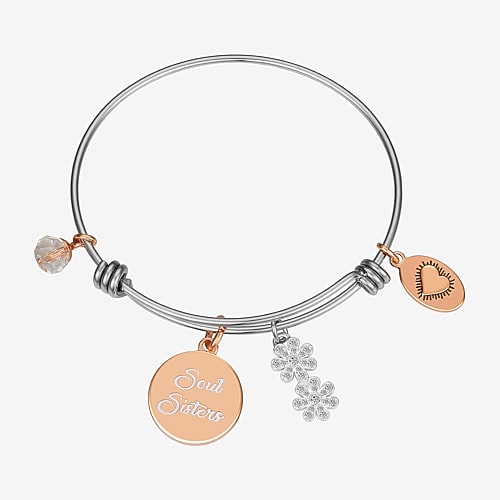 Click here for Footnotes Soul Sister Womens Stainless Steel Flowe... prices